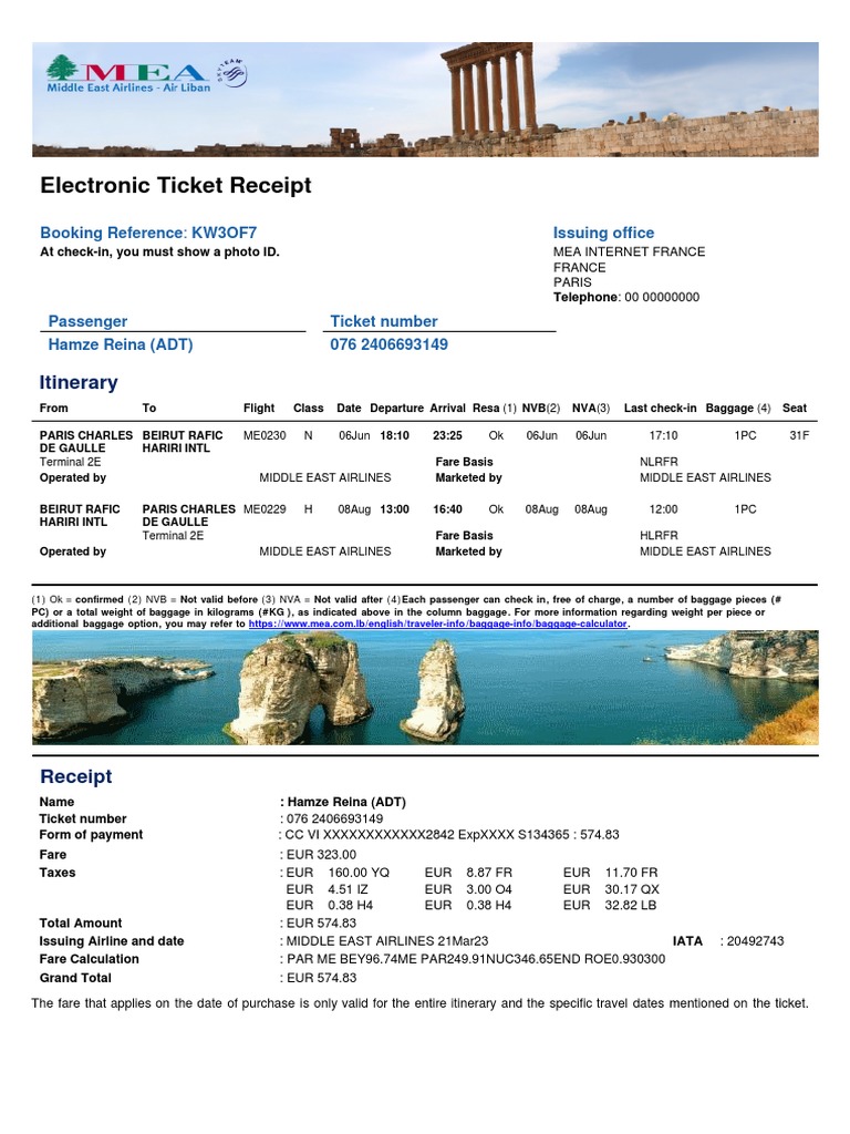 Your Electronic Ticket Receipt | PDF | Civil Aviation | Transport