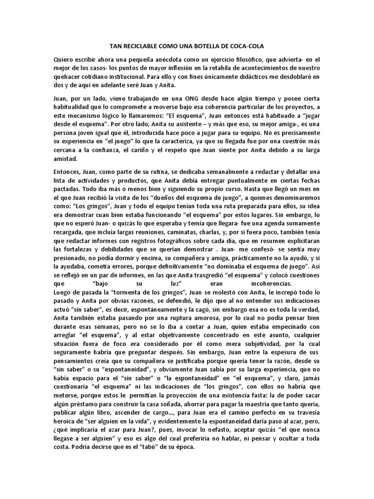 Tan Reciclable Como Una Botella de Coca Cola | PDF Tan Reciclable Como Una Botella de Coca Cola | PDF