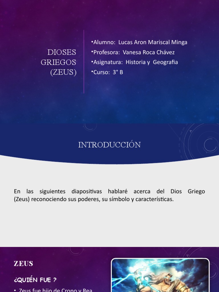 Presentación Lucas Dioses Griegos | PDF