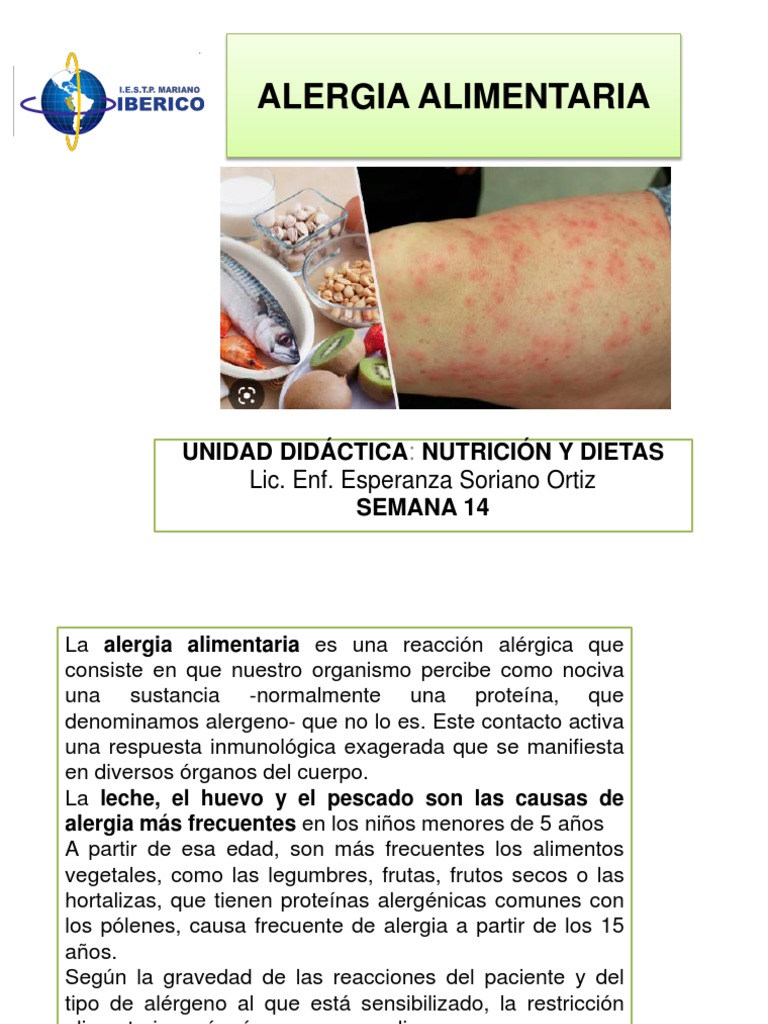 Alergia Alimentaria | PDF | Alergia | Alergia a la comida