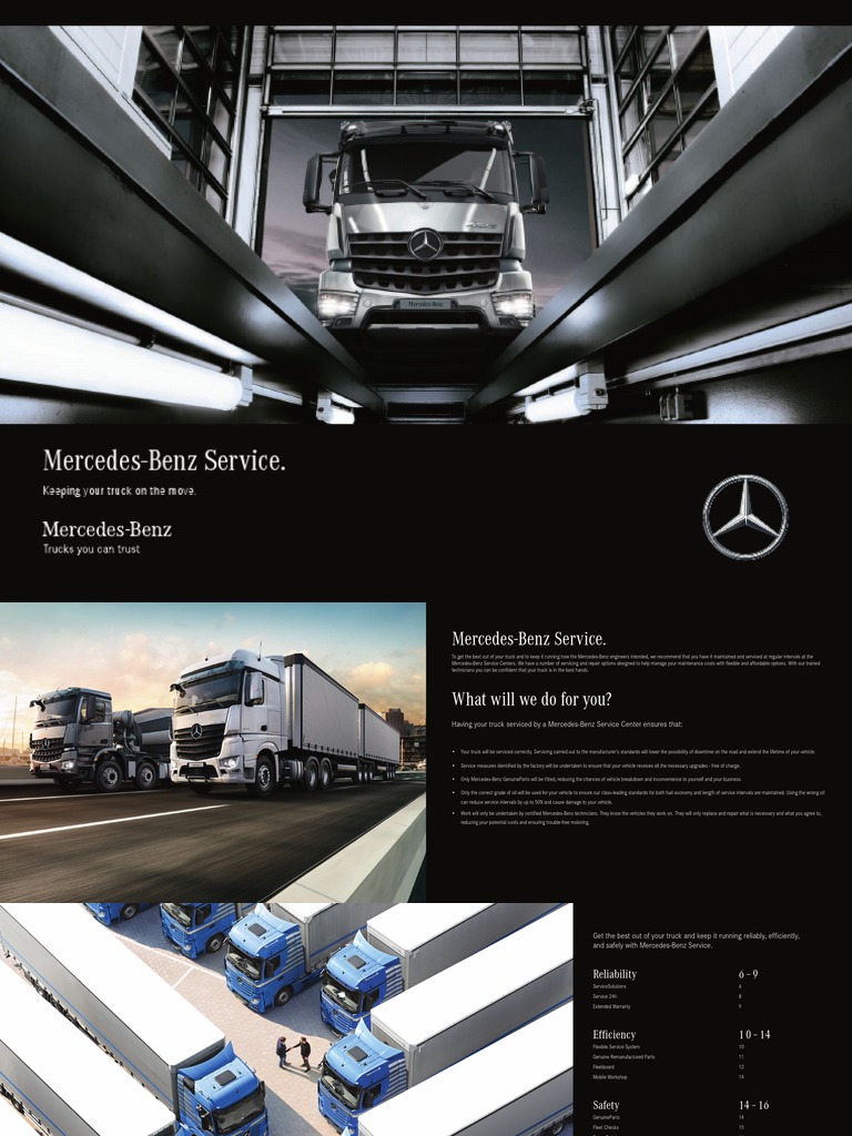 Mercedes-Benz Truck Service Solutions | PDF | Mercedes Benz | Motor Oil