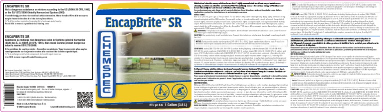 Encap Brite SR | PDF | Chemical Substances | Chemistry