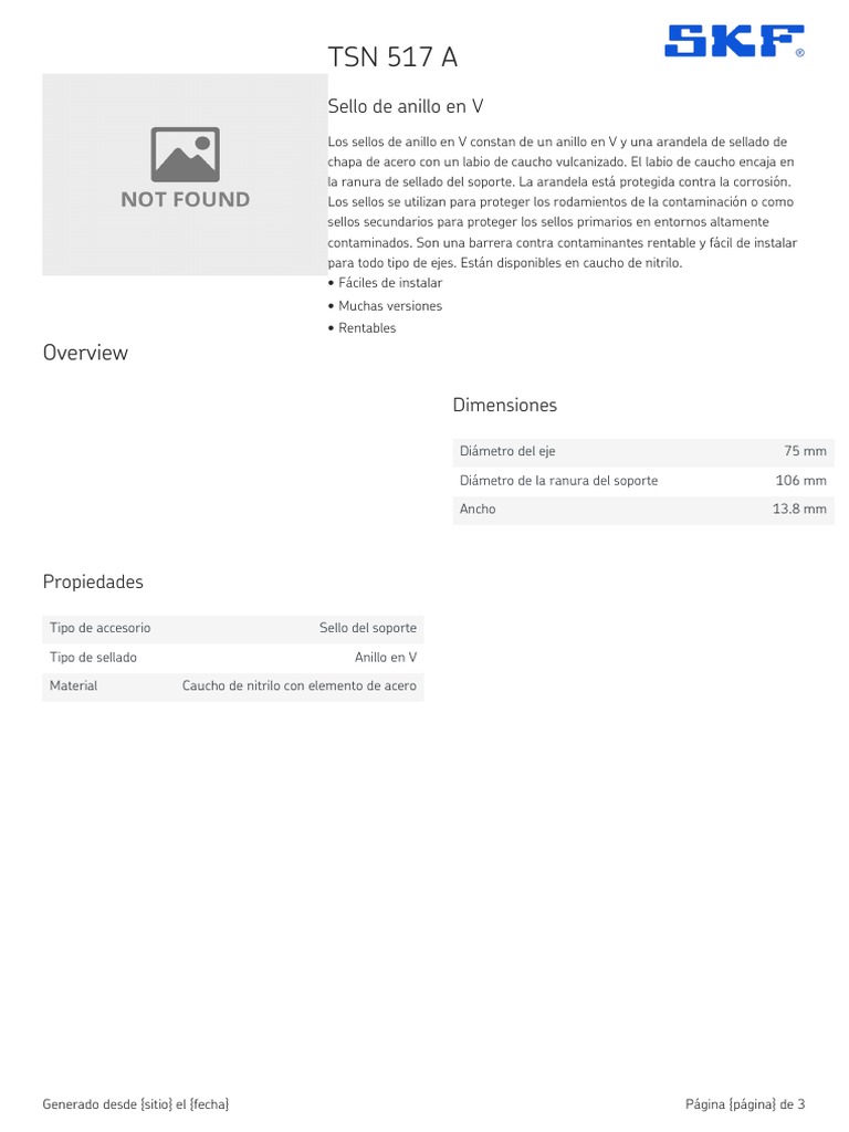 SKF TSN 517 A Specification | PDF | Red mundial | Internet y web