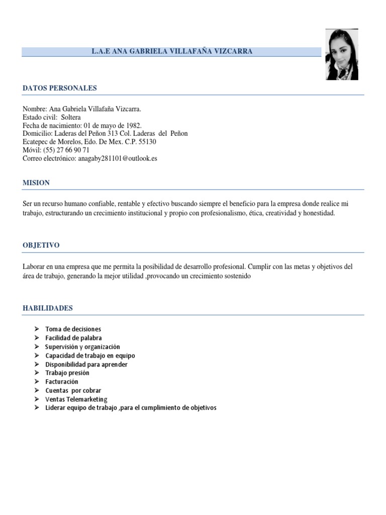 Curriculum Gabriela Actualizado 2023 | PDF