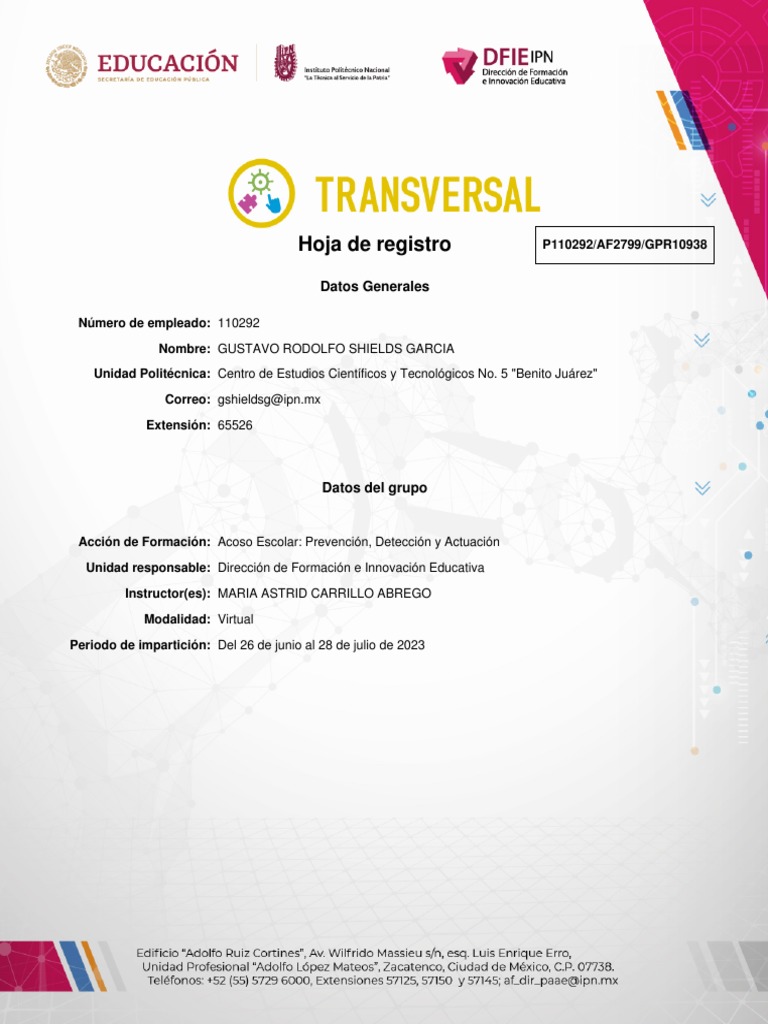 Acuse Curso 26 Junio | PDF