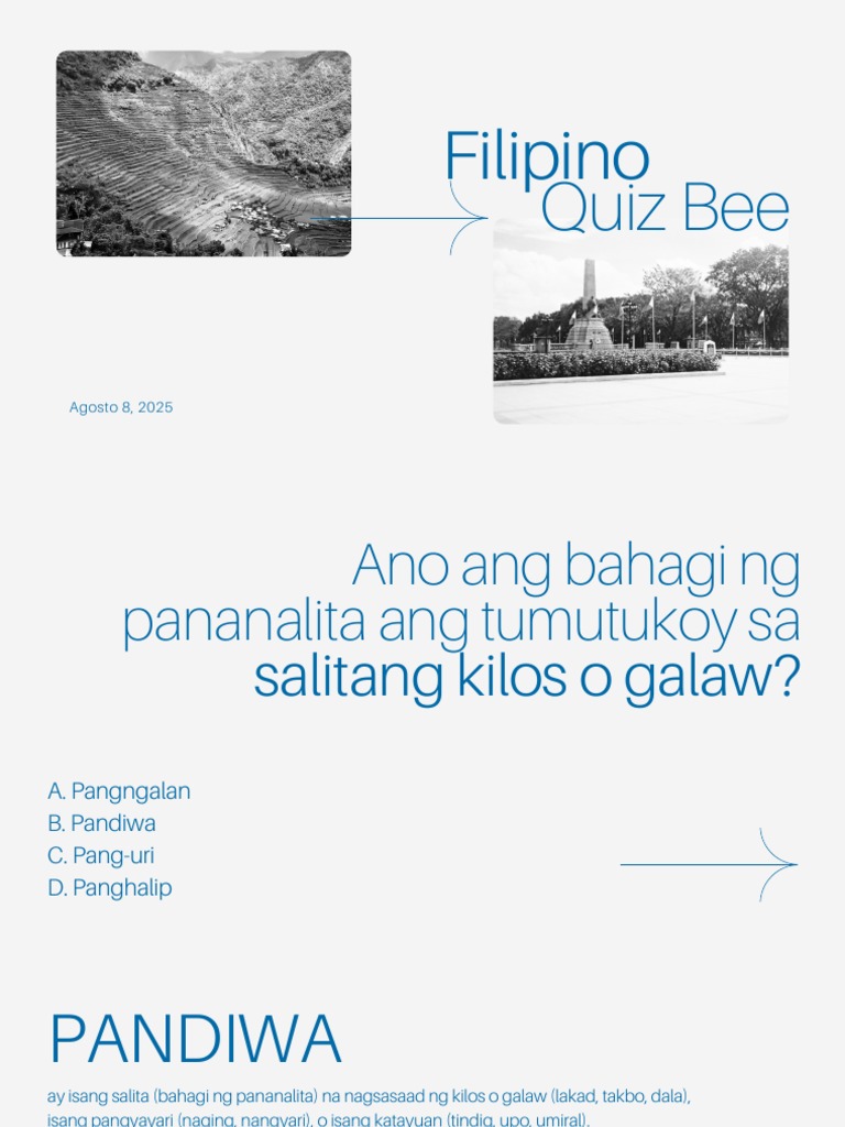 Filipino quiz bee | PDF