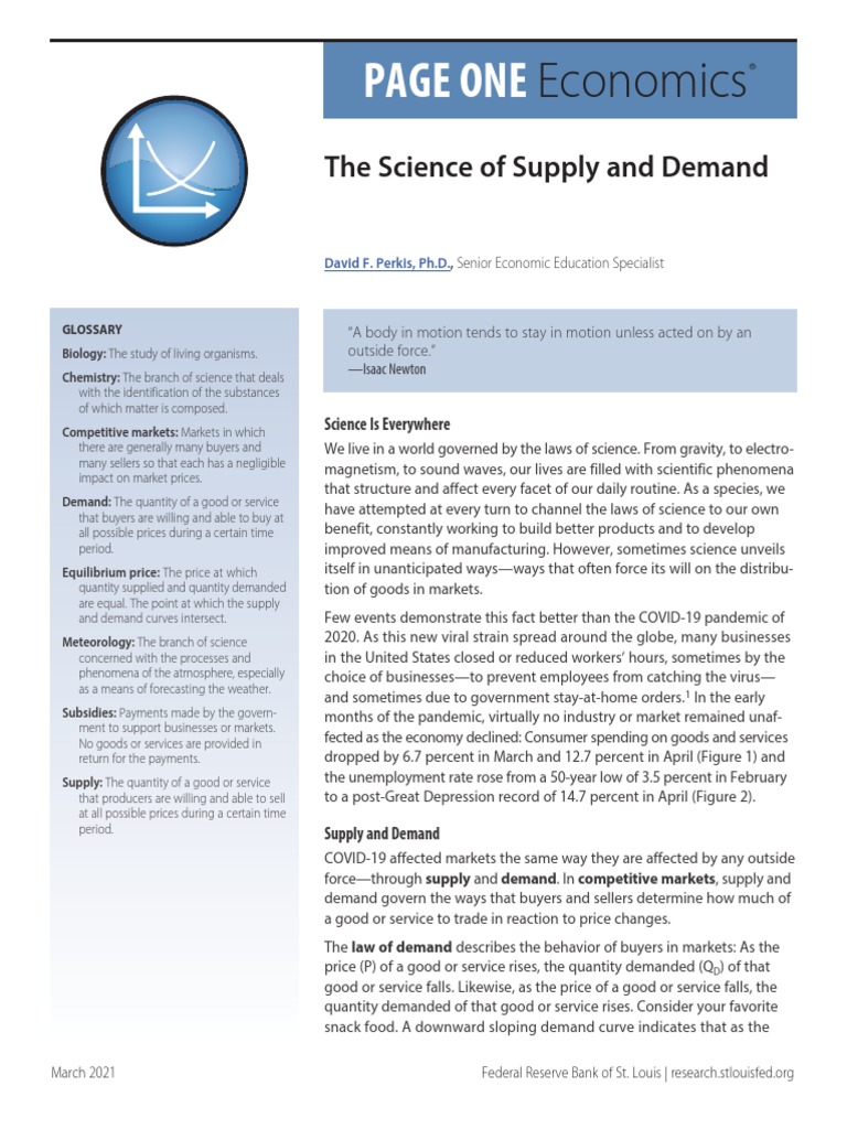 2.2.1 The Science of Supply and Demand - SE | PDF | Supply And Demand | Supply (Economics)