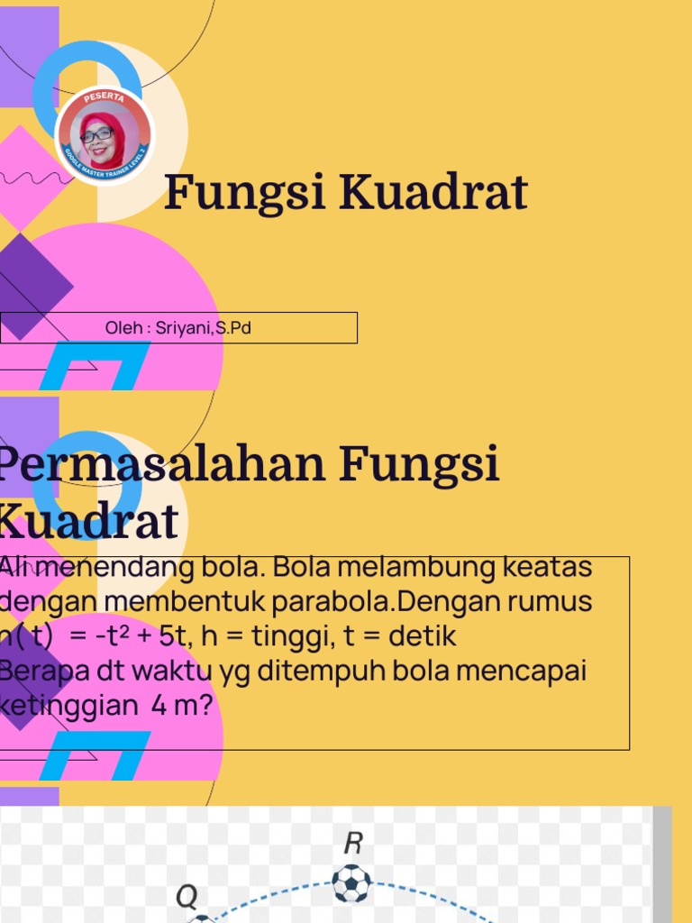 Menggambar Grafik Fungsi Kuadrat Dengan Menggunakan Tabel | PDF