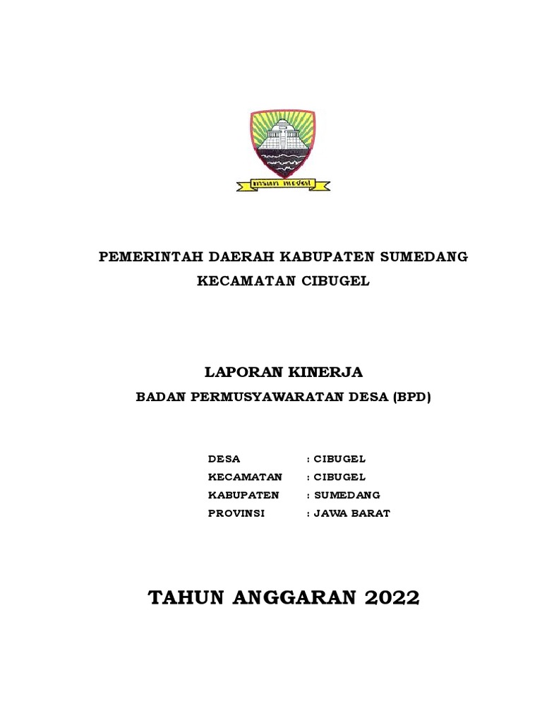 Laporan Kinerja BPD Cibugel 2022 | PDF