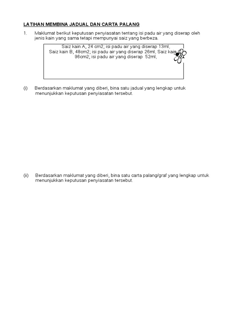Membina Jadual Dan Carta Palang (Tahap2) | PDF