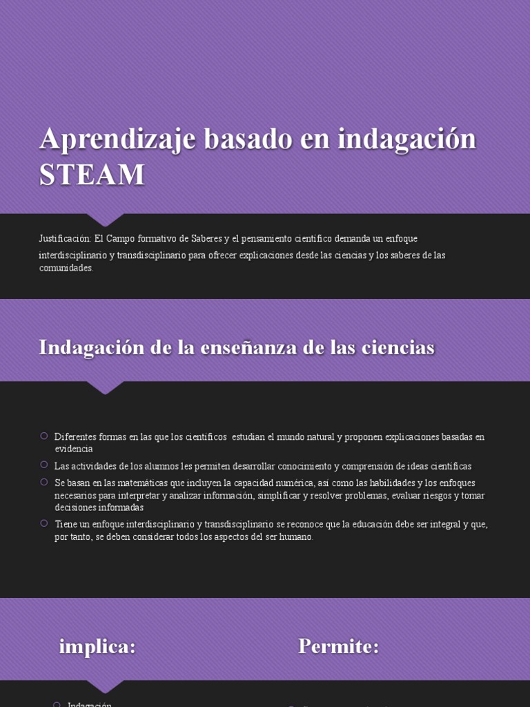Aprendizaje Basado en Indagación STEAM | PDF | Ciencia cognitiva | Cognición
