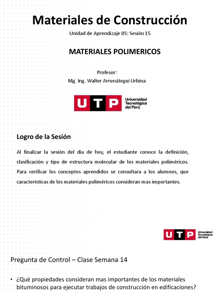 S15-Material de Clase | PDF | Polímeros | El plastico