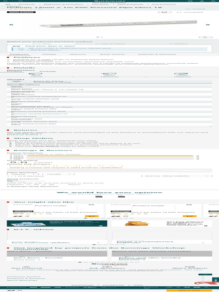 15mm PVC Pressure Pipe Overview | PDF | Pipe (Fluid Conveyance) | Plumbing