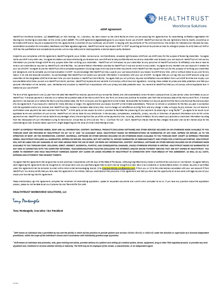 HWS DHP Legal Agreement | PDF | Business