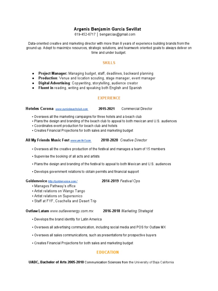 Abgs Resume 2021 | PDF