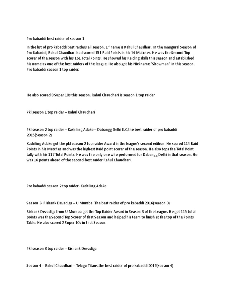 Document | PDF | Sports Competitions | Professional Sports Leagues