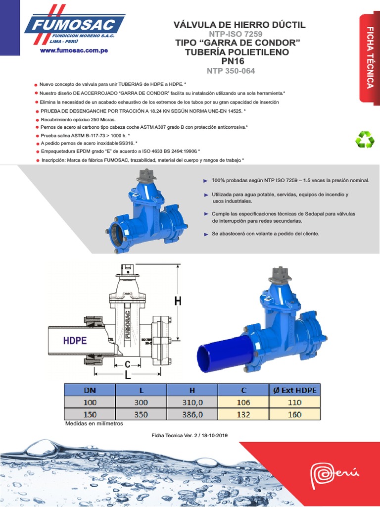 Valvula GC Fumosac Fundicion Moreno | PDF