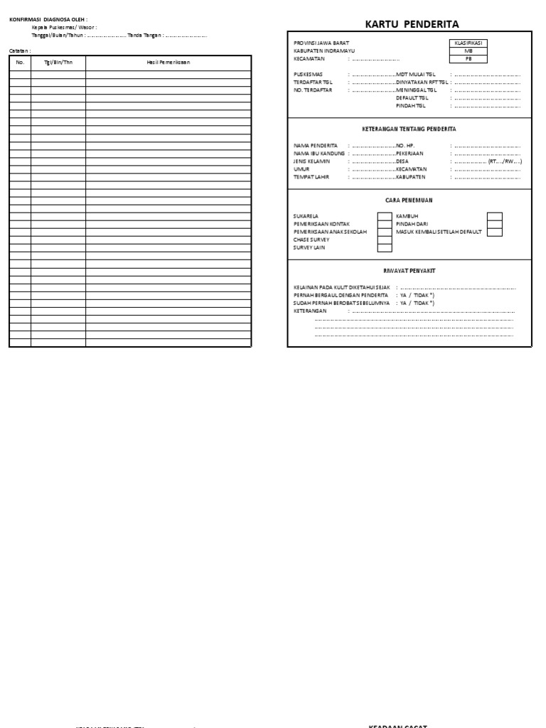 Laporan Diagnosa Kusta Indramayu | PDF