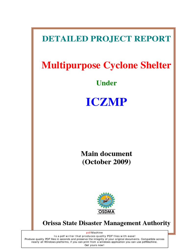 Detailed Project On Cyclone Shelter | PDF | Water | Tide