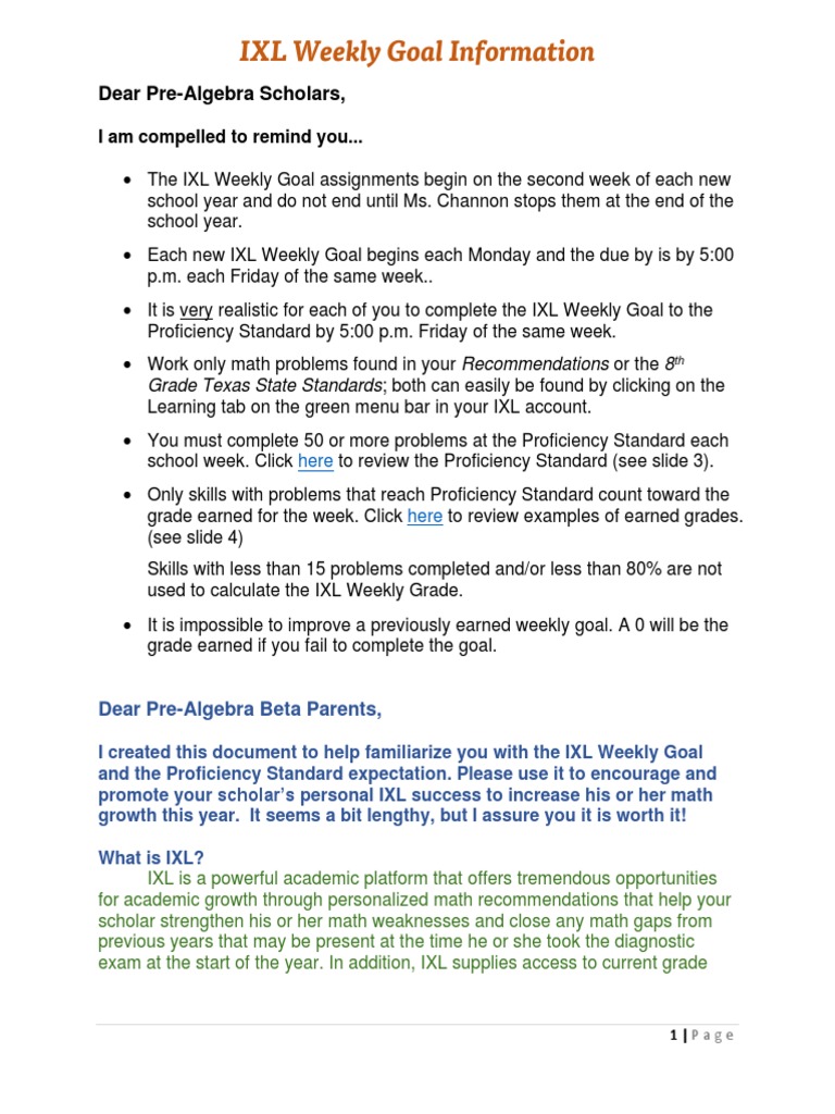 Ixl Parent Q and A Letter | PDF | Behavior Modification | Cognition