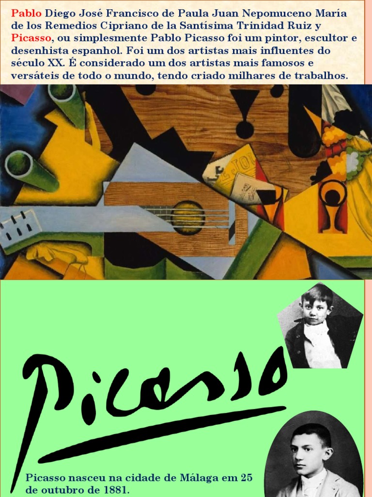 Pablo Picasso - 1 | PDF | Pablo Picasso