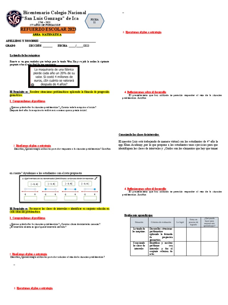 Ficha de Refuerzo Escolar #11 | PDF | Aprendizaje | Cognición
