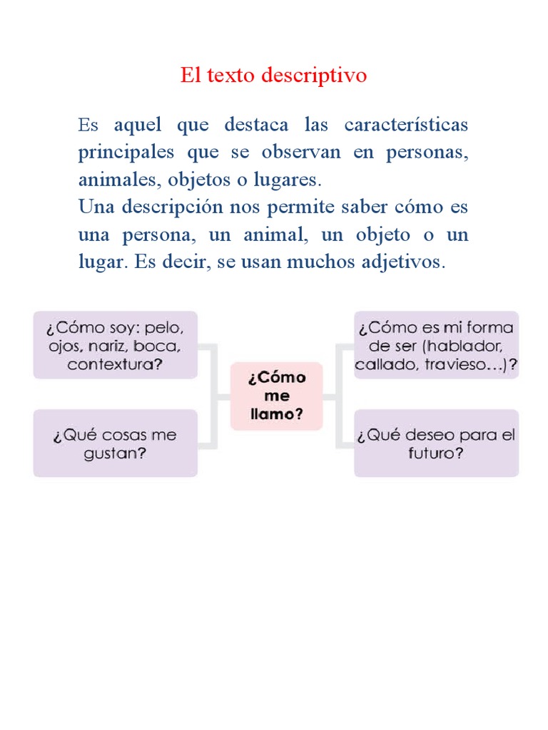El Texto Descriptivo | PDF
