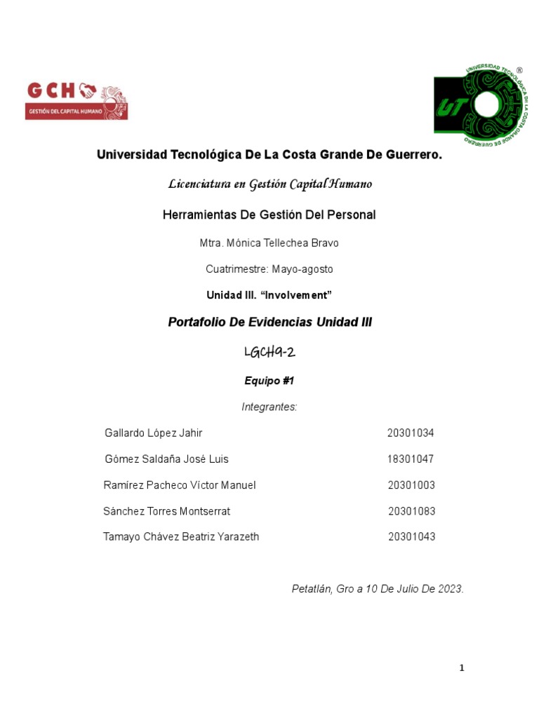 Portafolio U3 Equipo 1 | PDF | Gestión de recursos humanos | Evaluación