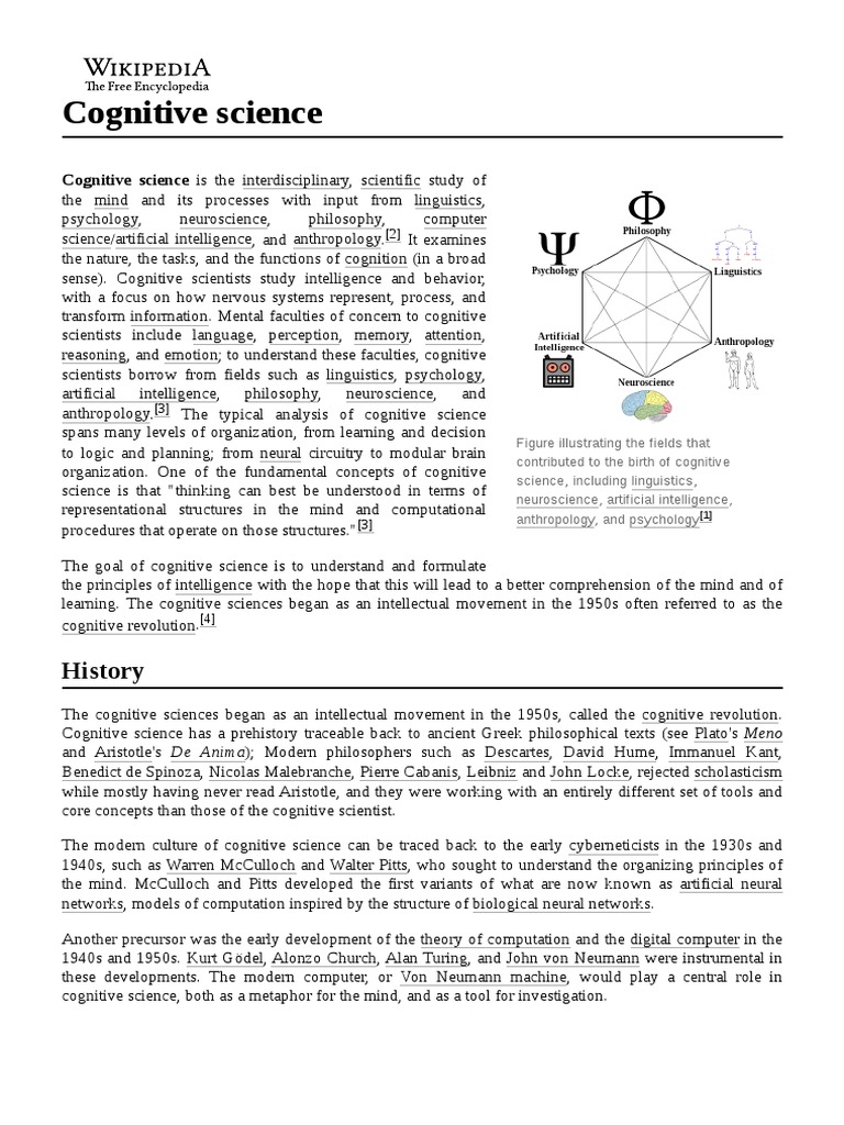 Cognitive Science | PDF | Social Science