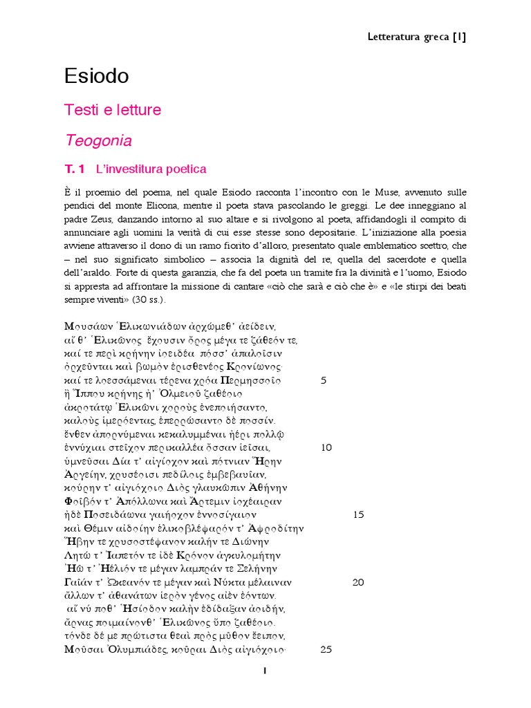 Esiodo 2 Da Bibliotheke 2011 | PDF
