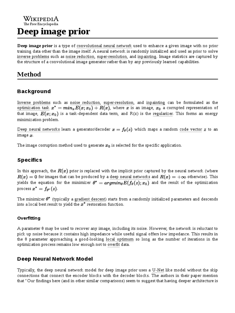 Deep Image Prior | PDF | Applied Mathematics | Algorithms