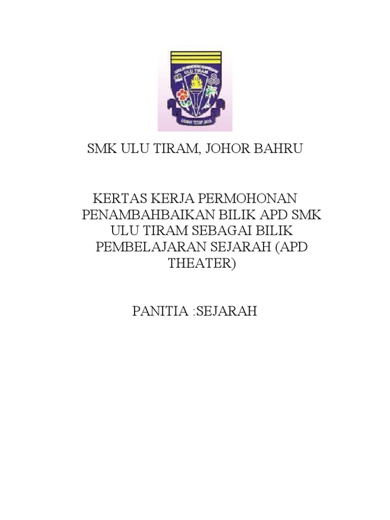 Kertas Kerja Sejarah Bilik Apd | PDF