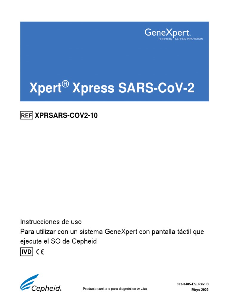 Xpert Xpress SARS-CoV-2 CE-IVD GeneXpert System With Touchscreen 302-8405-ES Rev B | PDF ...