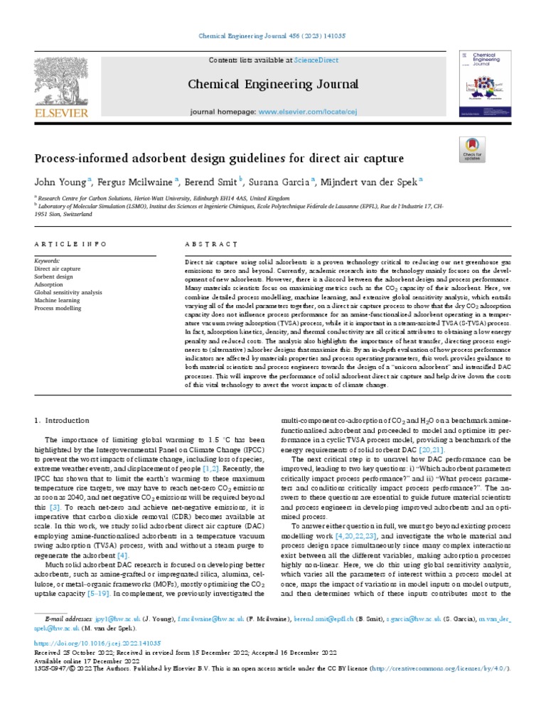 5 - Process-Informed Adsorbent Design Guidelines For Direct Air Capture ...