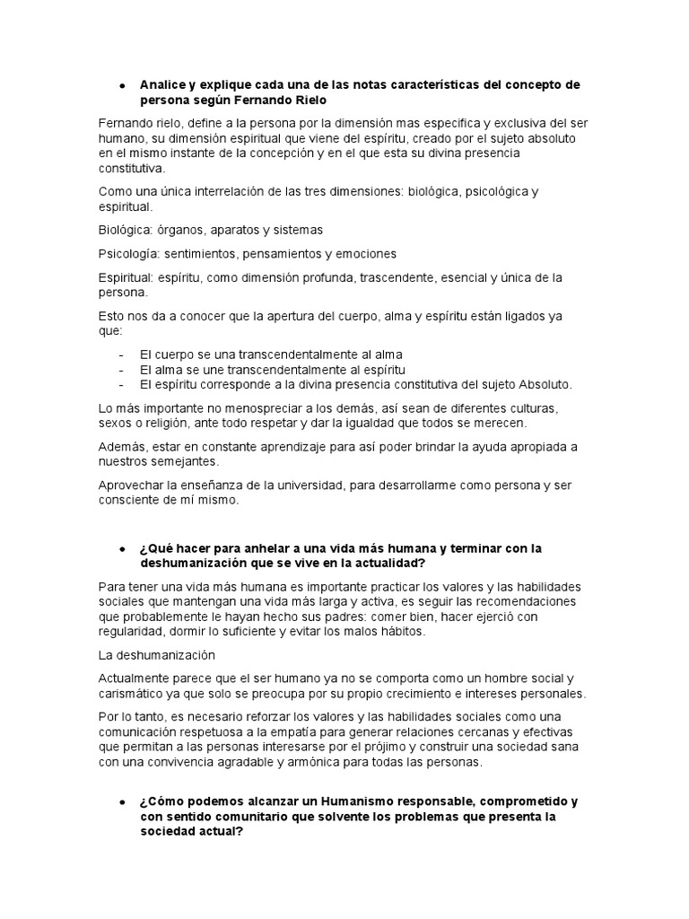 Analice Y Explique Cada Una De Las Notas Características Del Concepto