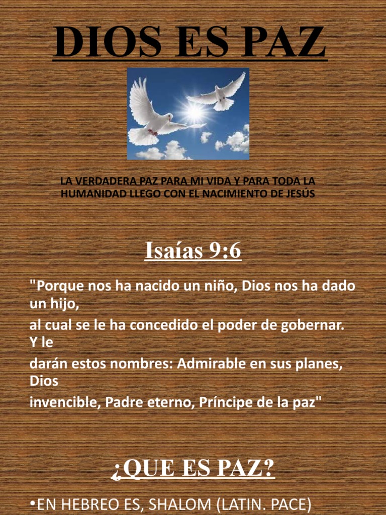 Dios Es Paz | PDF