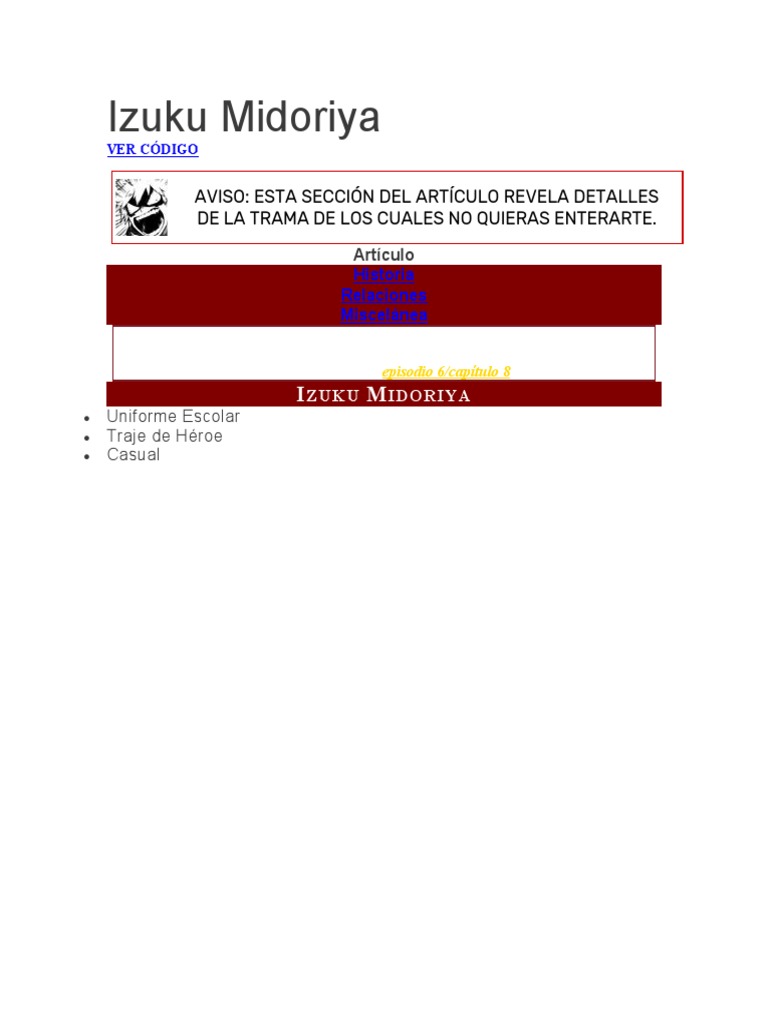 Izuku Midoriya | PDF