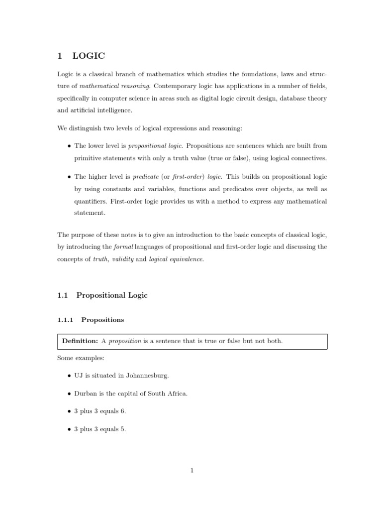 Logic Notes - MAT2EB1 | PDF | Logic | If And Only If