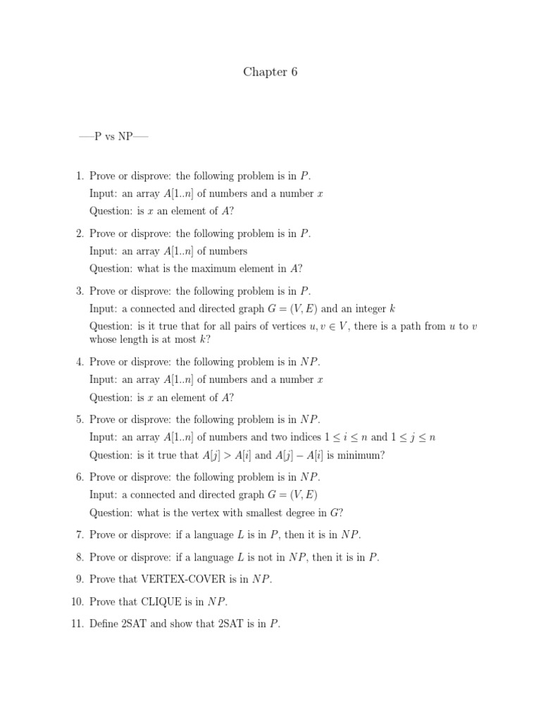 Exercices - Chapter6 | Download Free PDF | Theoretical Computer Science | Computational ...