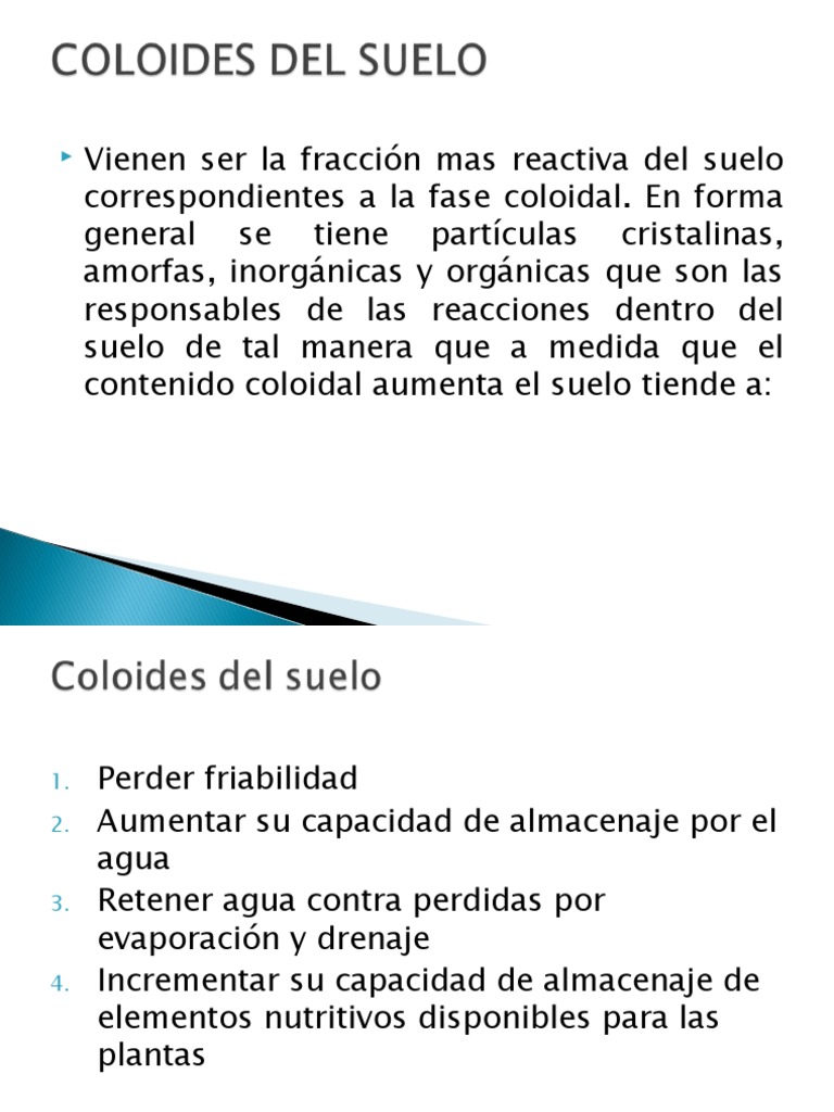 Clase 9. Coloides Del Suelo | PDF | Ion | Arcilla