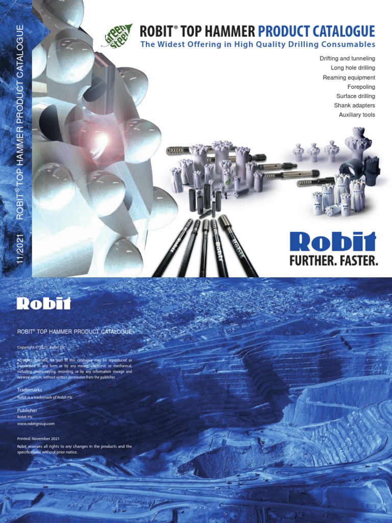 Robit Top Hammer Product Catalogue 11 2021 Lowres | PDF | Drilling | Drill
