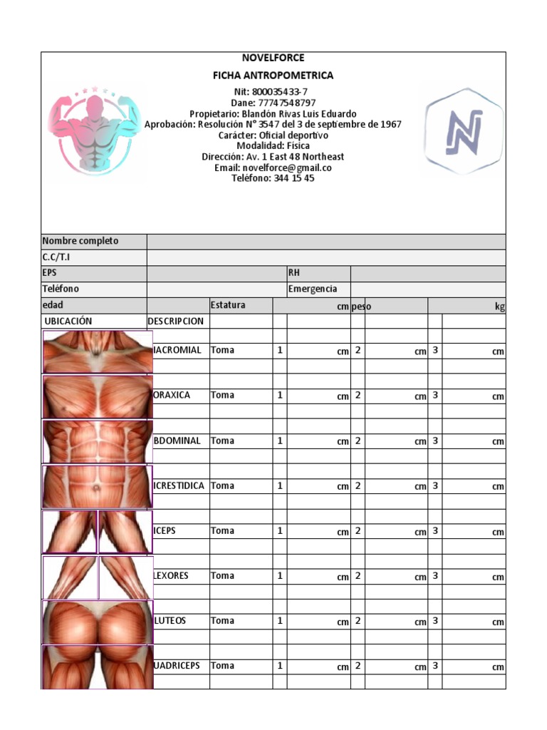 Ficha Antropometrica | PDF