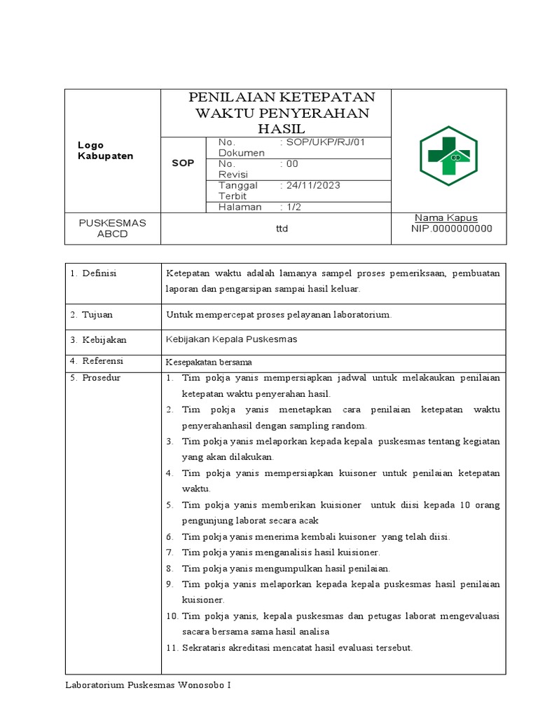 SPO Penilaian Ketepatan Waktu | PDF