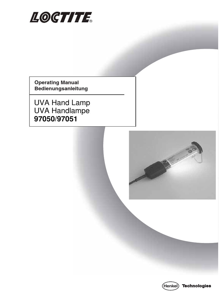 UVA Hand Lamp Operating Manual | PDF | Ultraviolet | Power Supply