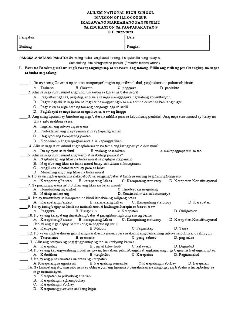 Esp 9 PT-2nd | PDF