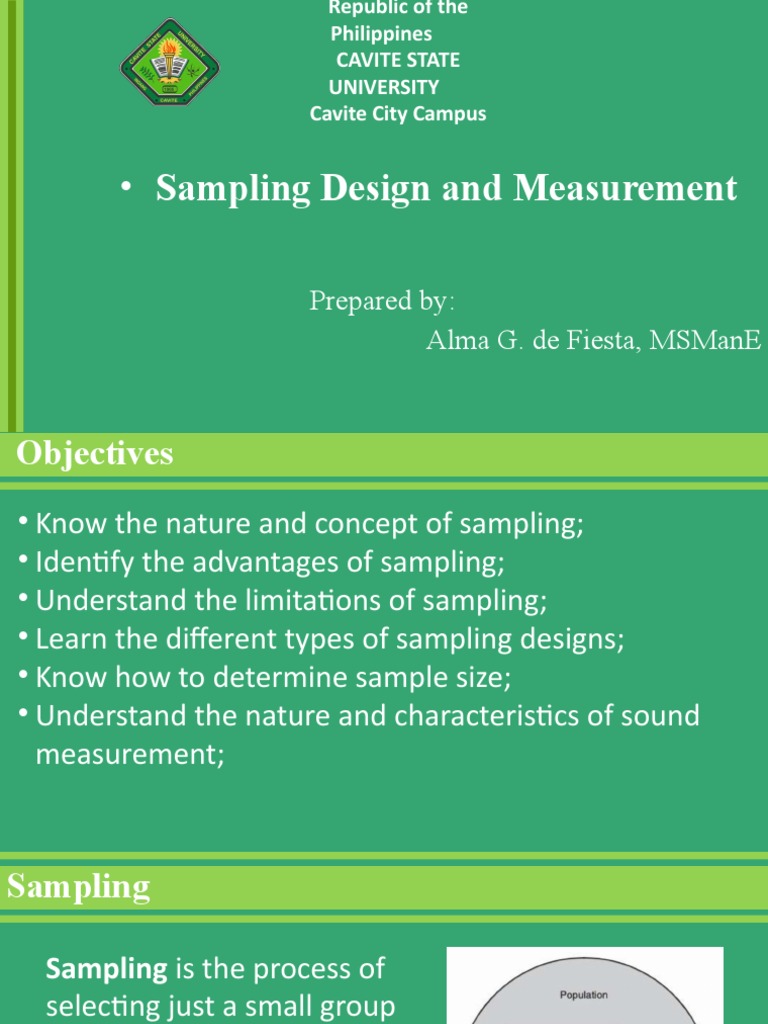 7 - Sampling Design and Measurement | PDF | Sampling (Statistics) | Science