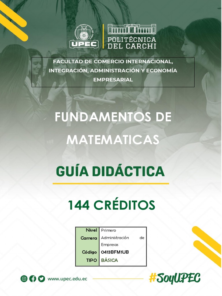 Guia Didactica Fundamentos Matematicas 2023a Pdf Ecuaciones