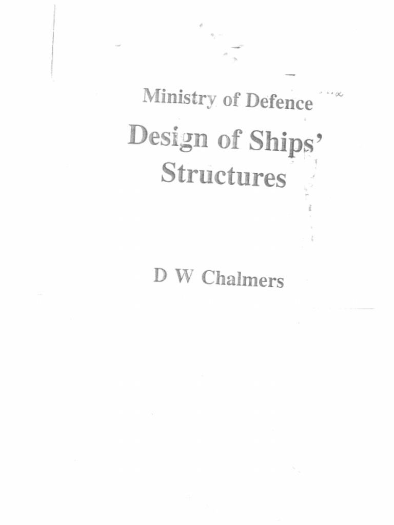 Design of Ships Structures by Chalmers | PDF