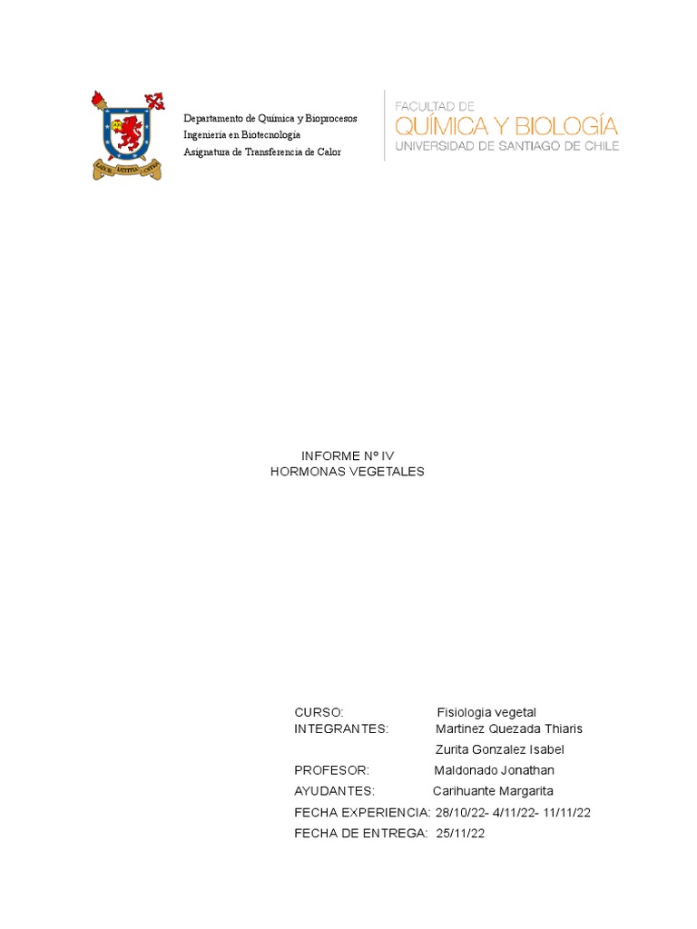 Informe Fisio 4 | Descargar gratis PDF | Hormona Vegetal | Germinación