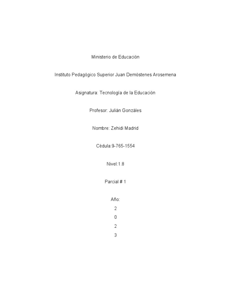 Parcial 1. | PDF | Social Science | Technology & Engineering